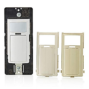 Leviton DOS05-1LZ Decora Motion Sensor In-Wall Switch, Auto-On, 5A, Single Pole or 3-Way, White/Ivory/Light Almond