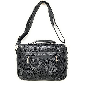 Texas West Women's Embroidered Flora Sugar Skull Purse Handbag and Clutch Wallet set in 4 colors (Black Handbag only)