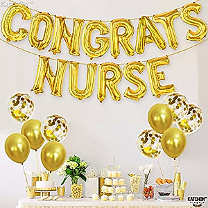 Congrats Nurse Balloons,Gold - Nurse Graduation Decorations | Congrats Nurse Party Decorations | Nurse Graduation Party Supplies | Nurse Graduation Balloons for Nurse Graduation Party Decorations 2023