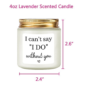 LAMIVEENLA Bridesmaid Gifts Scented Candle Lavender - Funny Matron of Honor Gifts Gifts for Bridesmaids Matron of Honor Proposal Gifts Maid of Honor Proposal Gifts Soy Candle 4oz