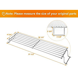 Hisencn 69866 Grill Warming Rack, 7637 Grill Cooking Grate Griddle Replacement Part Weber Spirit I & II 200 Series, Spirit E210, Spirit S210, Spirit E220, Spirit S220 with Front Control