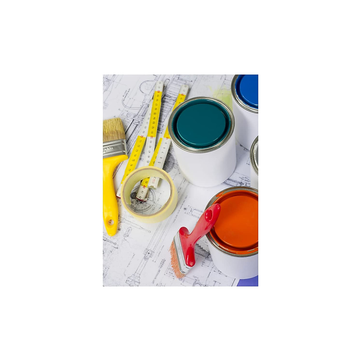 BLYSK Empty Metal Quart Paint Cans with Lids Paint Storage Containers Unlined Multipurpose for Art, Crafts DIY Free Can Open, Marker & Labels (8 White)