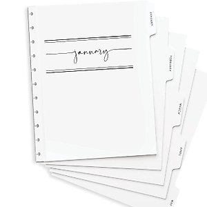 BetterNote Dividers for Disc Notebook, Monthly Discbound Index Tabs for Calendar, Fits Disc Notebook, Levenger Circa, Arc, Happy Planner, TUL by Office Depot, Talia (Modern, 11-Disc, 8.5"x11")