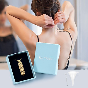 Imrsanl Cremation Jewelry Urn Necklace for Ashes Pendant with Hollow Glass Vial Cylinder Cremation Keepsake Memorial Lockets Ashes Holder for Women Men Pet (Tree of Life-Gold)