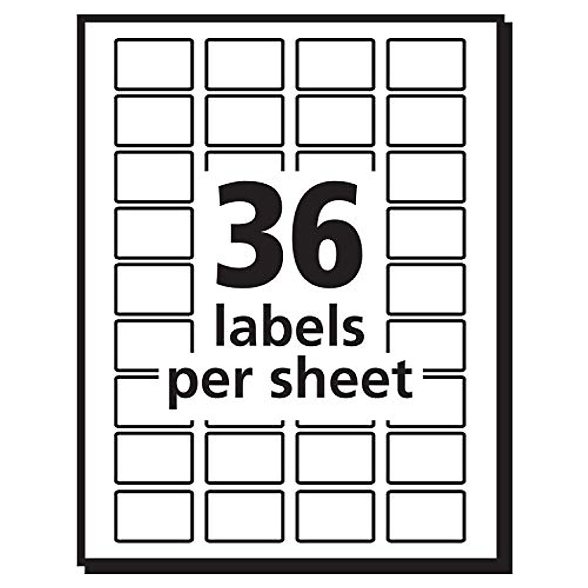 Avery Self-Adhesive Removable Labels, 1/2" x 3/4", White, 6000 Labels (6-Pack 5418)