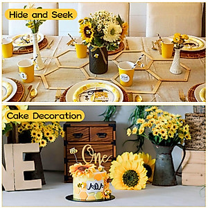 Tidponra 120PCS Bumble Bee Décor, Resin Honey Bees for Crafts, Small Plastic Bees Ornaments for Decorations