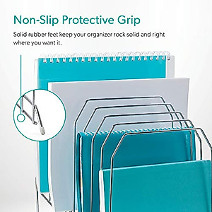 Mindspace Multi Step File Organizer | Stackable Letter Tray | File Holder | The Wire Collection, Silver