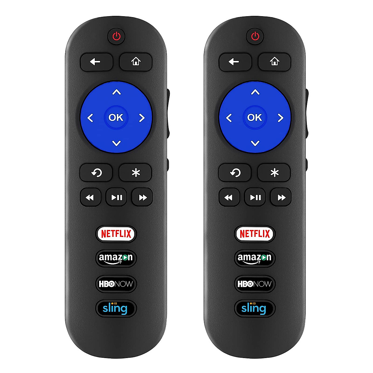 Pack of 2 Replacement Remote Compatible with All TCL Roku TV Remote, RC280 RC282 Remote for TCL 28 32 40 43 48 49 50 55 65 75 85 inch Smart Roku TV, No Setup & Pair Requried