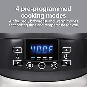 Hamilton Beach Air Fryer Lid, Fits 6 Quart Oval Slow Cooker Crock, with Fry Basket and Tray, Works with Multiple Brands (33602), BLACK