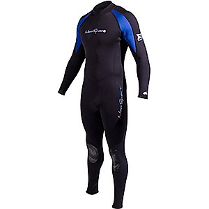NeoSport Wetsuits Men's XSPAN 7mm Full Jumpsuit, Blue Trim, XXX-Large - Diving, Snorkeling & Wakeboarding