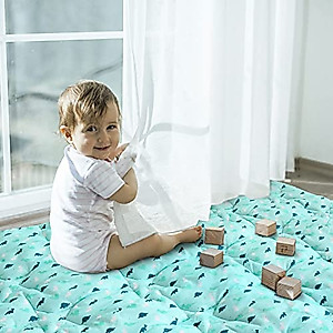 SPRINGSPIRIT Baby Play Mat for Boys Girls, 50'' x 50'' Play Mat for LIAMST and TODALE Baby Playpen, One-Piece Crawling Play Mat for Baby, Non Slip Playmat for Babies, Toddlers, Dinosaur