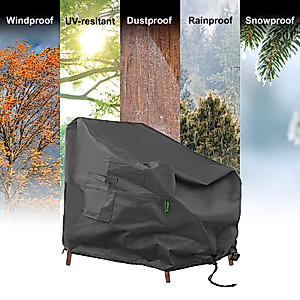 Yougfin 600D Outdoor Chair Covers, 2 Pack Lounge Chair Covers Waterproof, Heavy Duty Lawn Patio Chair Covers for Outdoor Furniture, 38"W × 37"D × 32"H