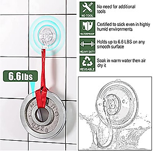 AROIC Suction Cup Hooks, 12 Pack Shower Suction Hooks, Heavy Duty Vacuum Suction Cups for Towel Kitchen Bathroom Glass Wall Window