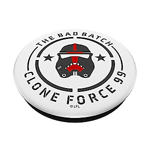 Star Wars: Bad Batch Clone Force 99 Helmet Red & Grey PopSockets Swappable PopGrip