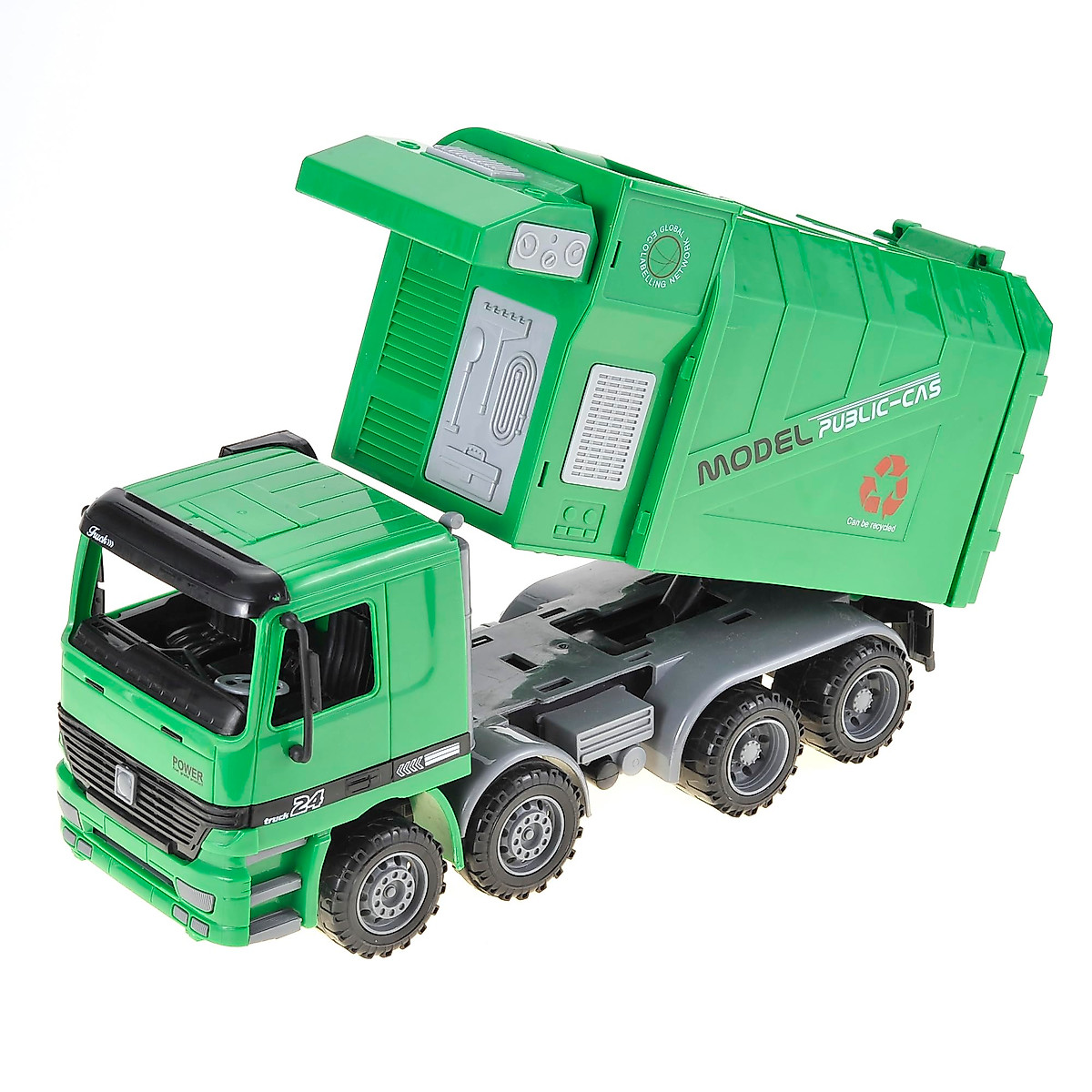 14” Large Garbage Truck Toy Big Construction Vehicle Toy Friction Powered Oversized Pretend Toy Gifts Toy for Toddlers Boy Toys Age 5-6 Years Old
