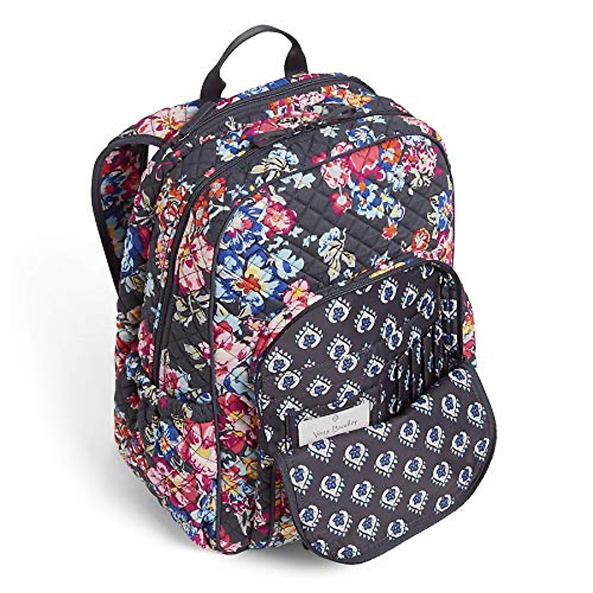 Vera Bradley Women's Cotton Campus Backpack, Pretty Posies, One Size