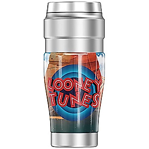 THERMOS Looney Tunes Road Runner And Wile E. Coyote STAINLESS KING Stainless Steel Travel Tumbler, Vacuum insulated & Double Wall, 16oz