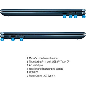 HP 2022 Spectre 2-in-1 Laptop 16" 3K+ IPS Touchscreen Intel EVO Platform 12th Core i7-12700H Iris Xe Graphics 16GB DDR4, 2TB SSD, Wi-Fi 6E Thunderbolt 4 Backlit KB, FP and Pen, Windows 11 Pro