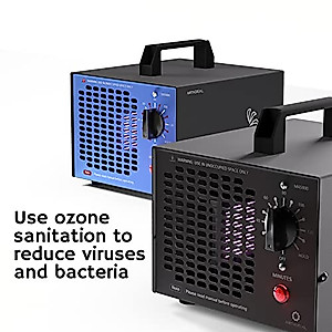 Airthereal Bundle | MA5000 Ozone Generator (Blue) and 2-pack Replacement Ceramic Ozone Plates, Odor Remover O3 Machine