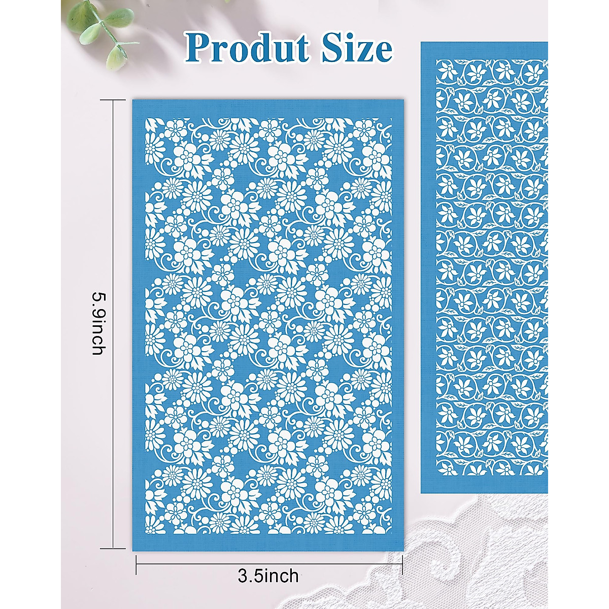 Puocaon Reusable Clay Silk Screen - 10 Pattern Silk Screen Stencils for Polymer Clay Jewelry Making, Boho Paisley Silk Screen Stencils for Polymer Clay, Vibral Geometric Silk Screens Floral Stencils