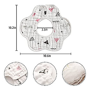 MERLINAE Muslin Bibs, Baby Bandana Drool Bibs 360 Bibs for Boys Girls Newborn Infant for Drooling and Teething,100% Organic Cotton and Super Absorbent Hypoallergenic Pullover Baby Bibs