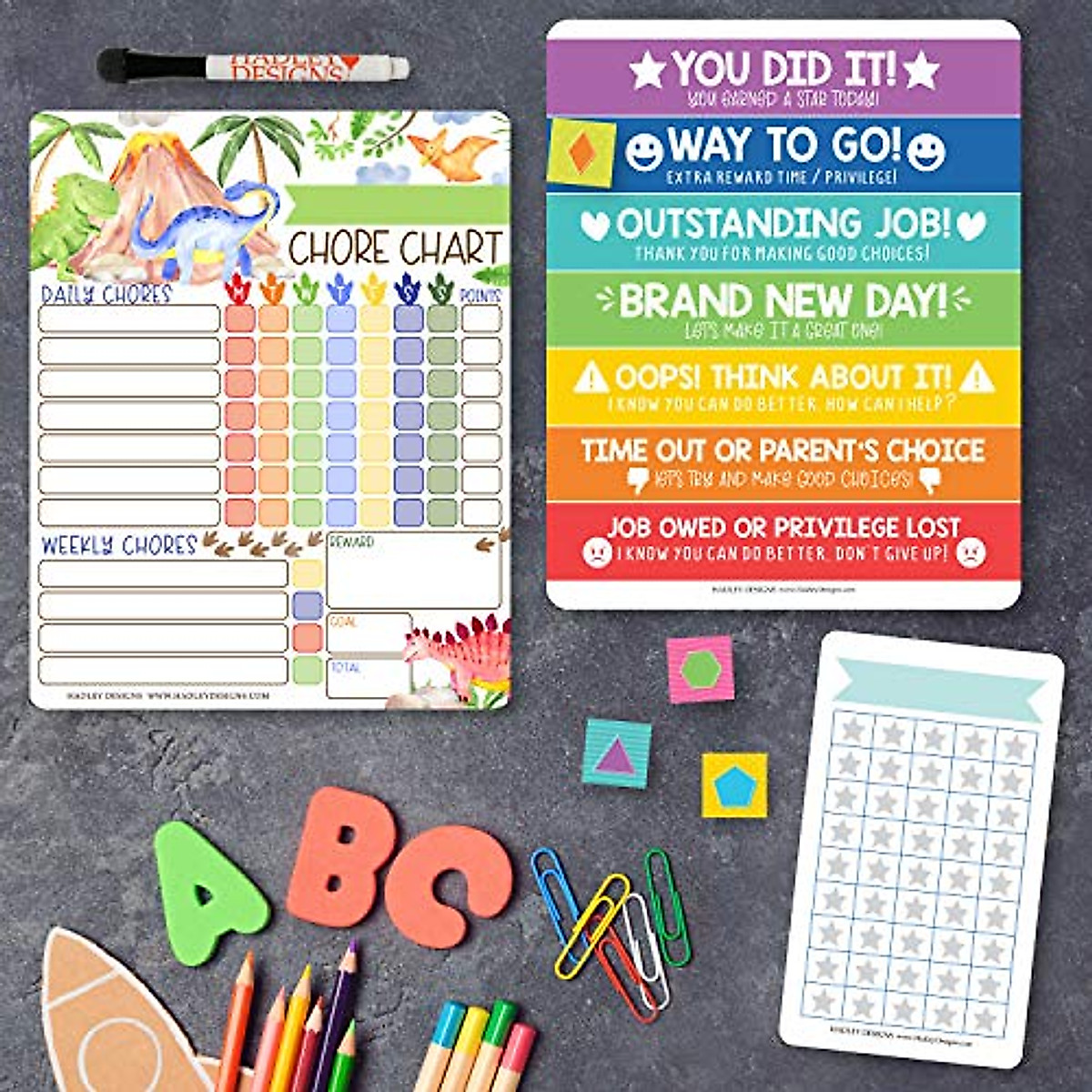 1 Dinosaur Kids Chore Chart Magnetic, 1 Dino Behavior Chart for Kids at Home, Magnet Reward Chart for Kids, Kids Reward Chart Behavior, My Responsibility Chart for Kids, Star Chart for Kids Behavior