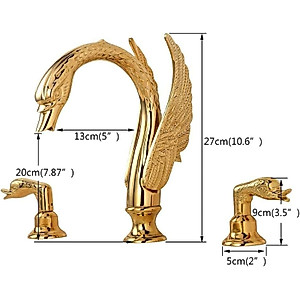 Swan Shape Bathtub Faucet Widespread Bathroom Tub Sink Mixer Tap Handles Bathroom Faucet Artistic Mixer Faucet,Kitchen faucets