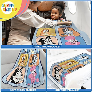 Bluey & Friends Plush Throw Blanket - Measures 46 x 60 Inches - Super Soft & Cozy Fleece Kids Bedding