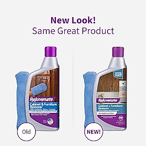 Rejuvenate Cabinet And Furniture Restorer Fills In Scratches, Shines And Protects Indoor Cabinets And Furniture, 16 Ounces