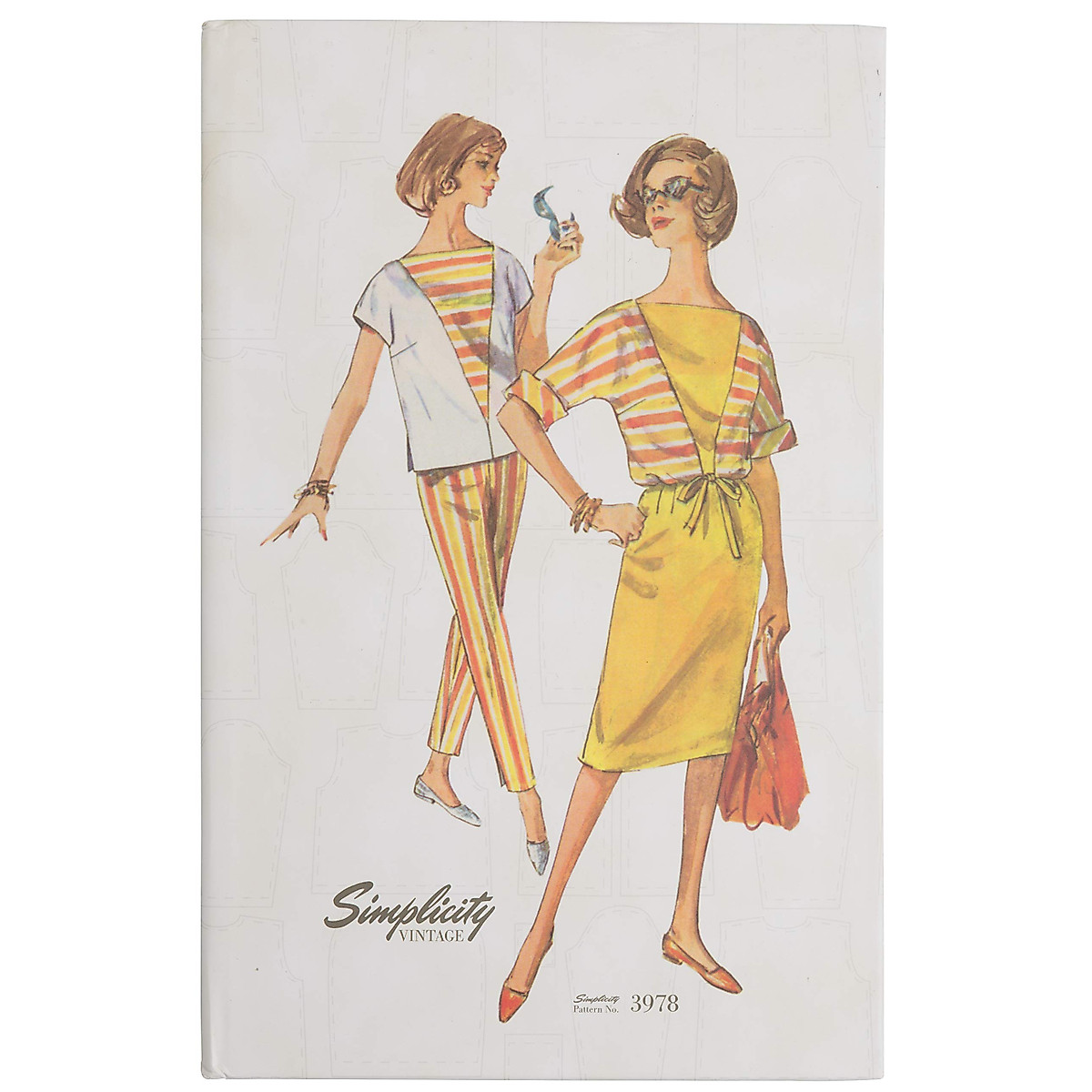Simplicity Vintage Dress 1950's Fashion Hardcover Notebook Journal for Women, 120 Sheets, 5.5'' x 8.5''