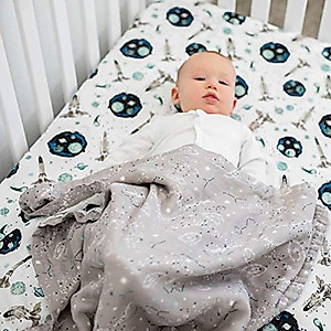 Bebe au Lait Oh So Soft Muslin Super Snuggle Blanket - Space and Galaxy
