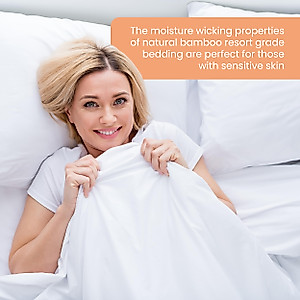 Atluxe Premium Viscose from Bamboo Sheet Set- Ultra Soft, Temperature Regulating, Ivory (King (U.S. Standard))