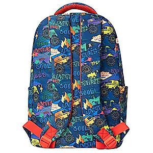 Snug Kids Backpack for School, Sports and Travel Perfect for Ages 4+ (Monster Trucks)