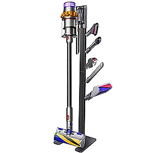 XIGOO Storage-Stand-Docking-Station-Holder Compatible with V15 Detect V11 V10 V8 V7 V6 Cordless Vacuum Cleaners & Accessories, Stable Metal Bracket Organizer Rack, Brushed Black