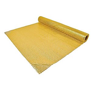 Contact Gold Glam Metallic Copper Removable Shelf Liner, Drawer Liner, Kitchen Drawer Liner, Bathroom Drawer Liner, Premium Super Grip 18 in x 4 ft (Gold)