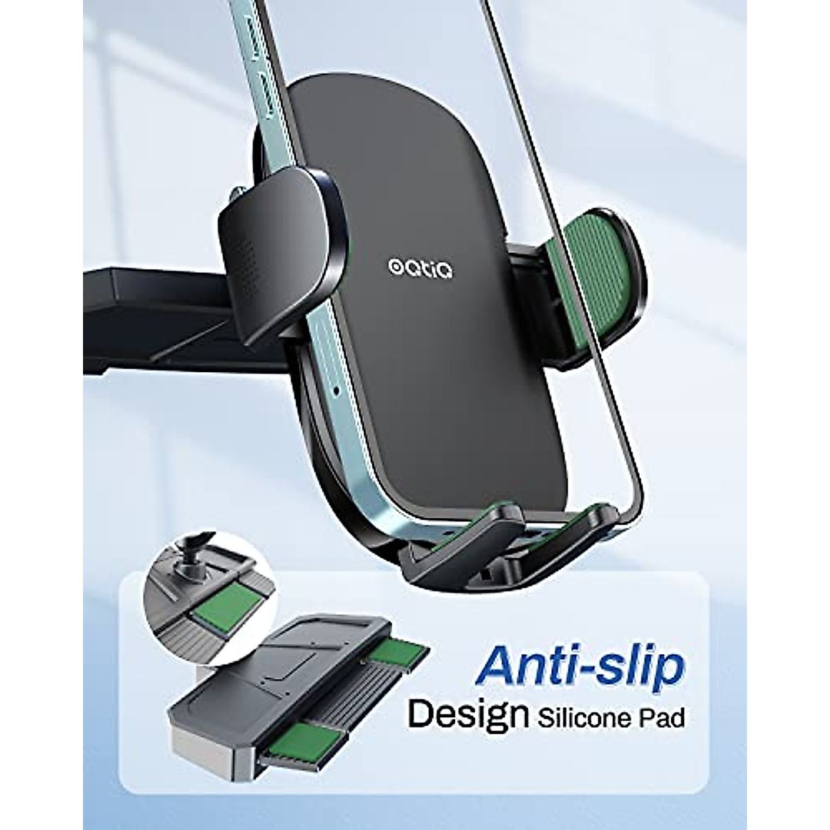 OQTIQ CD Phone Holder for Car, Sturdy CD Mount & Air Vent Car Phone Mount, [Silicone Pad Protection] for CD Player Car Phone Holder Compatible with iPhone 13, All Phones