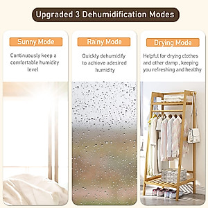 3000 Sq. Ft Dehumidifier for Bathroom Basements Home RV, Aerofy Dehumidifiers with Drain Hose, Upgraded ION & Sleep Mode, 3 Dehumidification Modes, 24H Timer, Smart LCD Touch Panel, Auto Shut Off