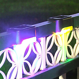 4pcs Solar Deck Lights, LED Outdoor Step Lights Waterproof Garden Lamps, Home Decorative Wall Mount Lamps Fence Post Lighting Fittings for Stairs Step Fence Yard Pathway