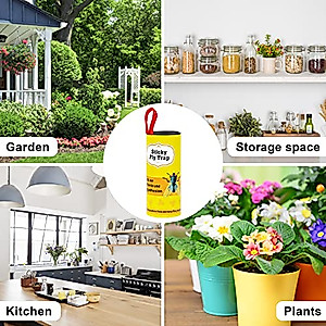 20 Pack Fly Strips, Sticky Fly Trap Indoor/Outdoor Hanging, Fly Ribbon Tape Paper, Gnat Killer Traps Catcher for Fruit Flies, Bug, Insect, Pest, Mosquito