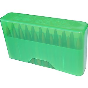 MTM 20 Round Slip-Top Rifle Ammo Box, Clear Green, Large