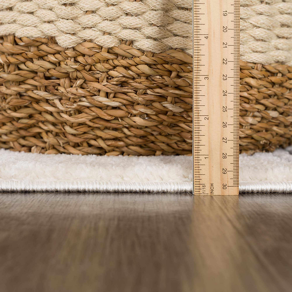 BoutiqueRugs Fauci Farmhouse Area Rug - Cream, Black White - 6'7" x 9'