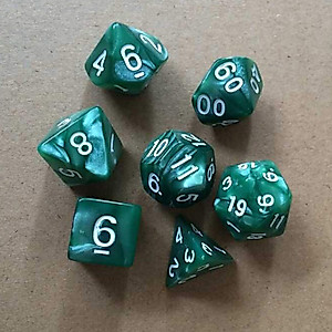7Pcs Multicolor Polyhedral Numbers Dice for Party Table Board Game