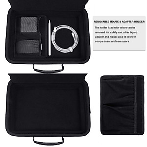 Zadii Hard Shell Locking Carrying Case for 12-14 inch Macbook Pro Macbook Air and iPad Pro, also Compatible with Surface Pro 8/X/7/6/5, Come with Protective Sleeve Bag