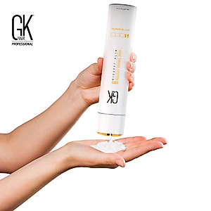 GK HAIR Global Keratin pH+ Pre-Treatment Clarifying Shampoo (10.1 Fl Oz/300ml) For Preps Hair Deep Cleansing,Removes Impurities -With Aloe Vera, Vitamins & Natural Oils All Hair Types Men and Women