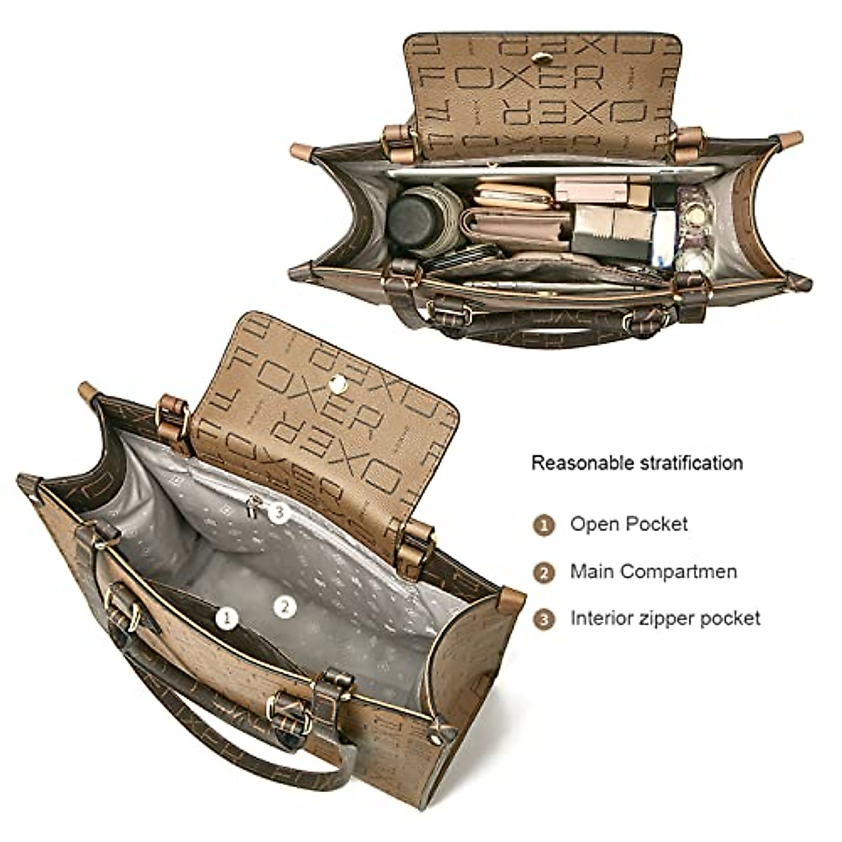 Large Tote Handbags for Women, Faux Leather Ladies Top-handle Bags Womens Large Shoulder Purses and Handbags Women's Fashion PVC Signature Leather Pocketbooks