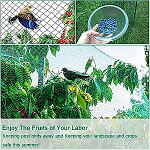 Bird Netting for Garden Protect Vegetable Plants and Fruit Trees, Garden Net Doesn't Tangle and Reusable Fencing Protect Fruit Vegetables from Birds,Deer,Squirrels and Other Animals