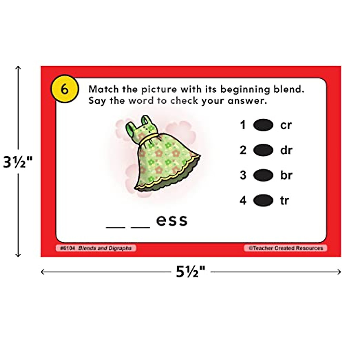 Teacher Created Resources Power Pen Learning Cards: Blends & Digraphs