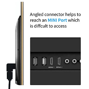 UCEC USB 2.0 Adapter Plug, Mini USB to Mini USB, Left and Right Angle Mini to Mini - Male to Female - Pack of 2