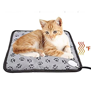 Heated Pet Pad, Self-Warming Pet Pad, Heated Pet Bed, Electric Heating pad for Cats Dogs, Temperature Adjustable Heating Pad
