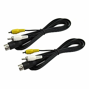 WGL New 6FT RCA TV AV Audio Video Cord Cable for Sega Genesis 1 & Sega Master System